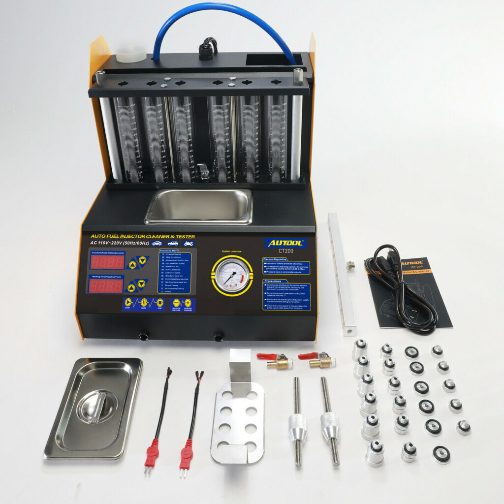 Máquina para limpieza de Inyectores, 6 cilindros, AUTOOL CT200 – Kikotools